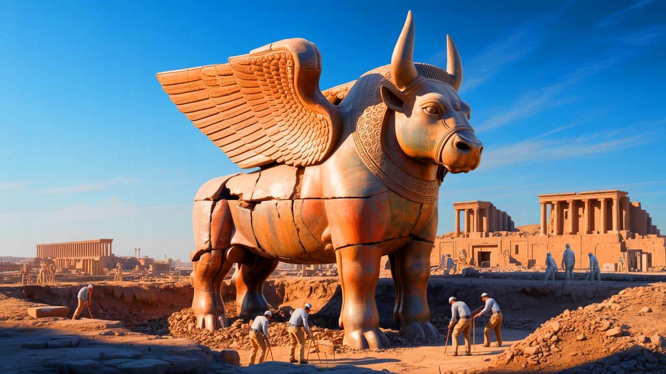 This Colossal Statue Unearthed in Nineveh Stuns Archaeologists And ...